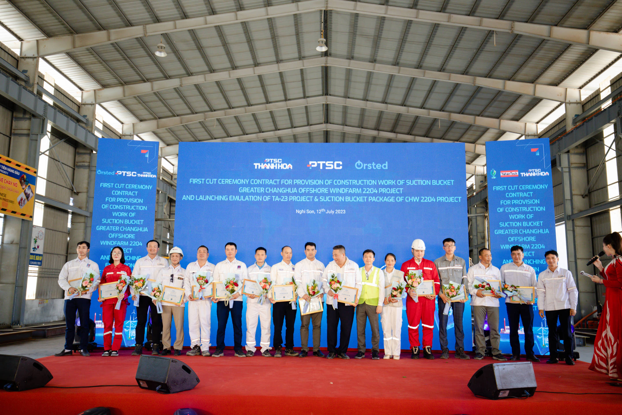 PTSC Thanh Hóa tổ chức Lễ First Cut gói thầu Suction Bucket - Dự án CHW2204